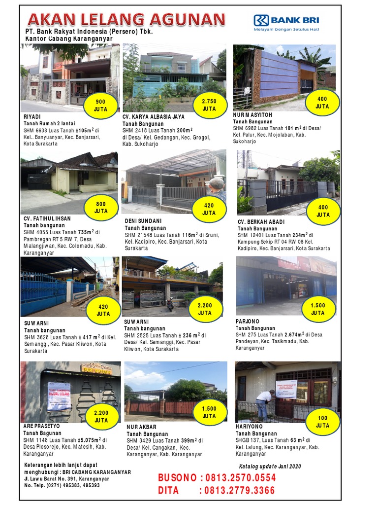 Katalog Lelang 2020 | PDF