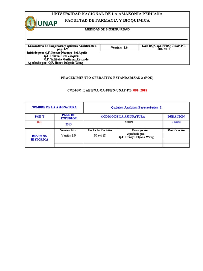 MODELO DE POE-T-GUIA DE PRACTICA Quimica Analitica I PRACTICA 1 | Descargar gratis PDF ...
