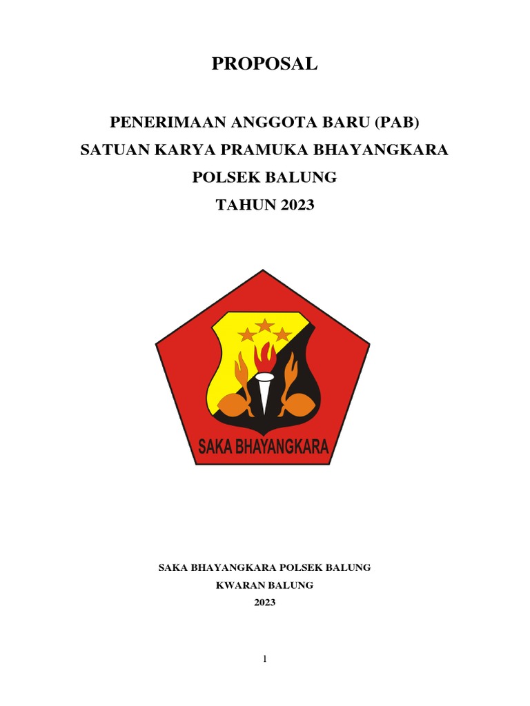 PROPOSAL PAB Saka Bhayangkara 2023 | PDF