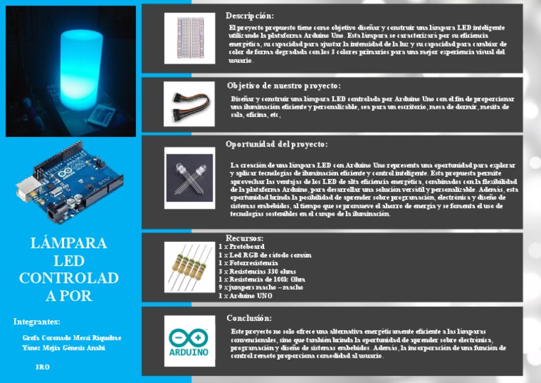 Propuesta de Proyecto Arduino | PDF | Diodo emisor de luz | Uso eficiente de energía
