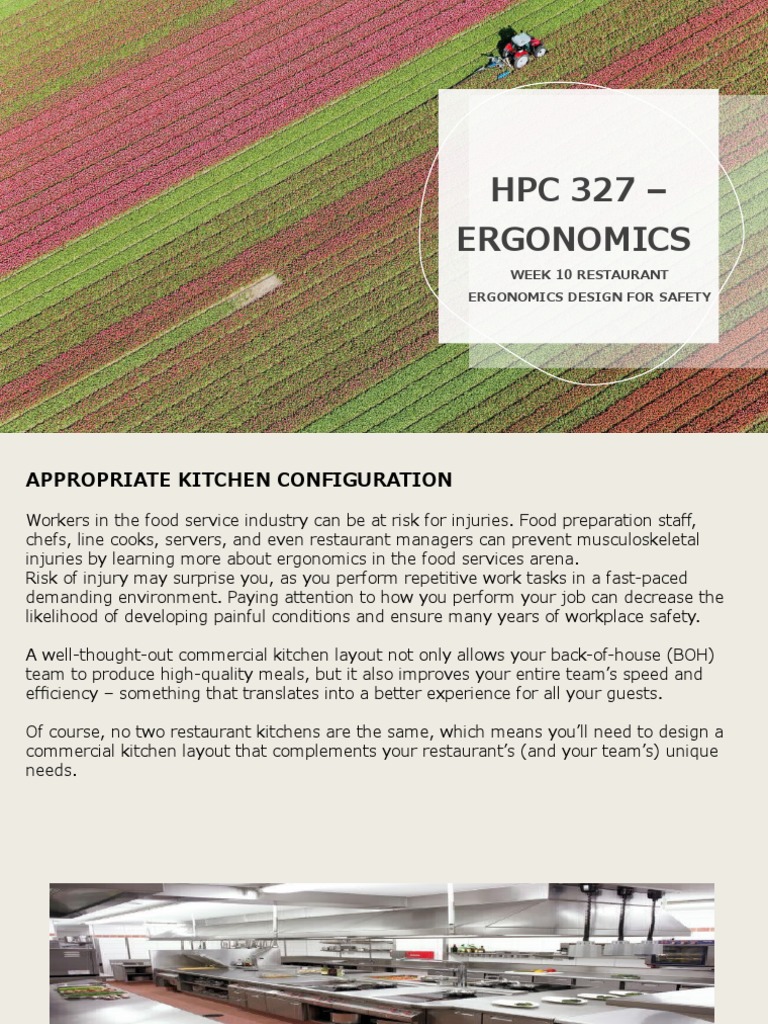 HPC 327 Week 10 | PDF | Kitchen | Human Factors And Ergonomics