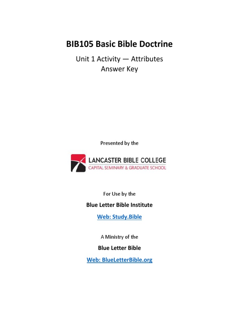 Unit 1 Lesson 8 Activity Answer Key | PDF | God | Mercy