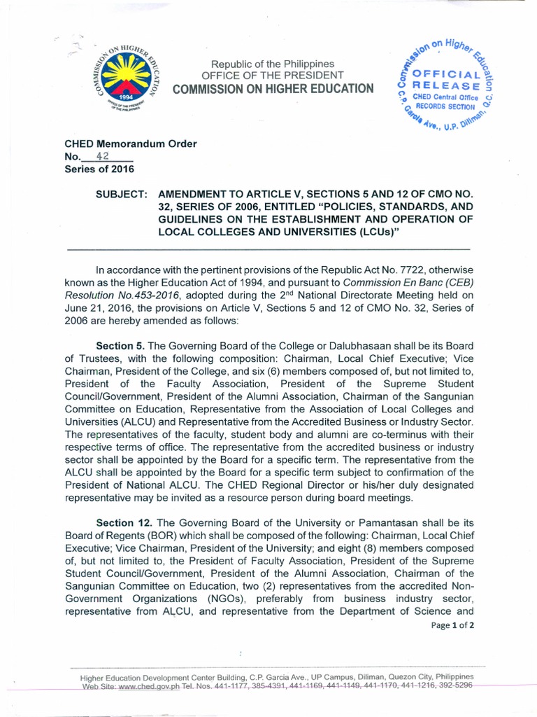 CMO 42 S. 2016 | PDF