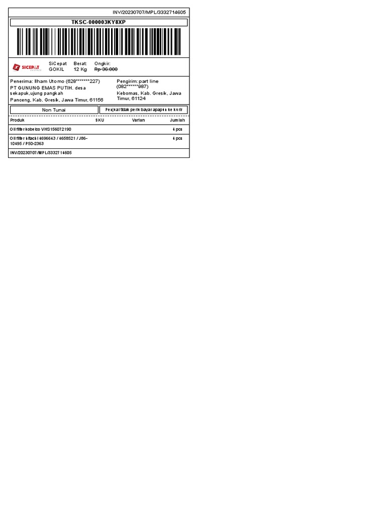 Pengaturan Label Pengiriman - Tokopedia070723 | PDF
