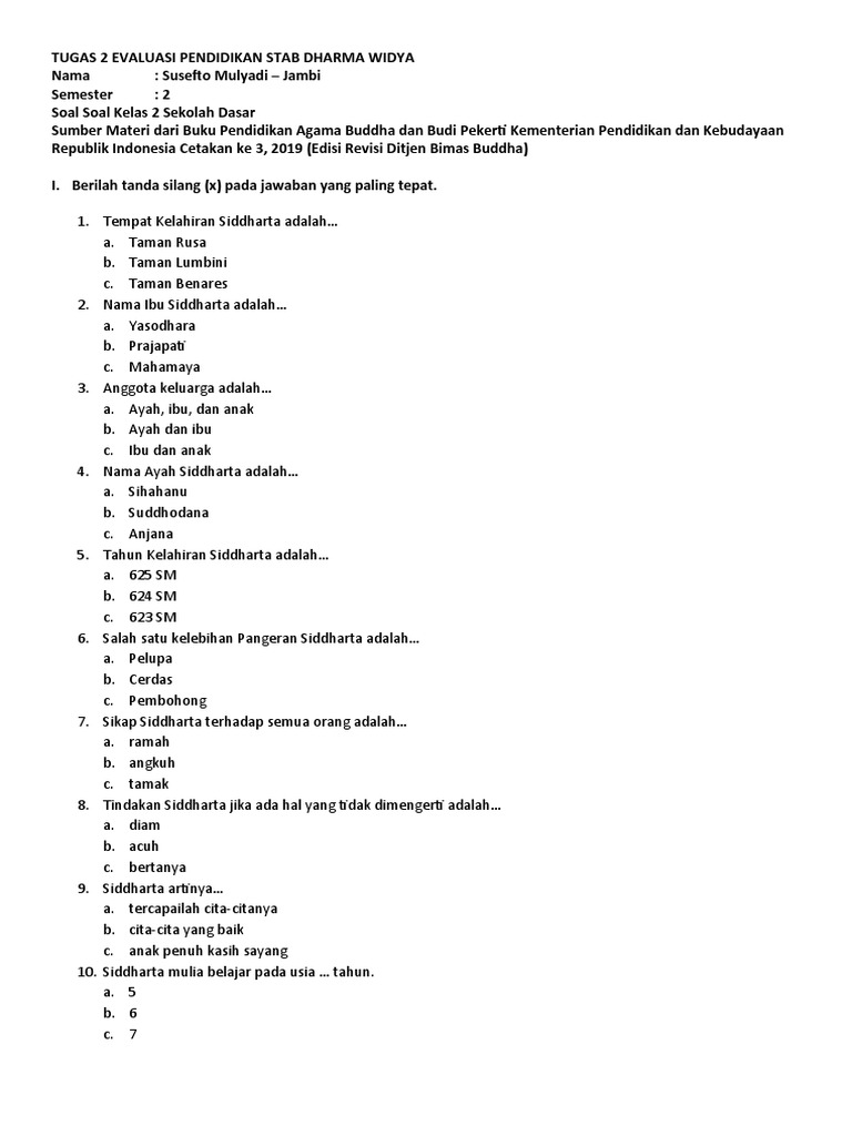 Tugas 2 Evaluasi Pendidikan Stab Dharma Widya | PDF