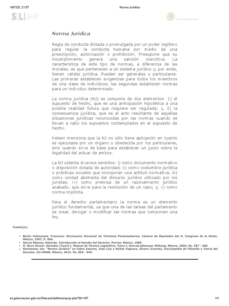 Definición y Características de la Norma Jurídica | PDF | Gobierno ...