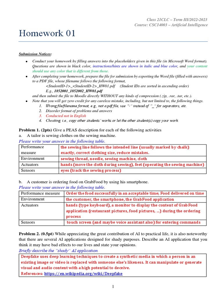 2223 CSC14003 21CLC0607 HW01 Solution | PDF | Applied Mathematics ...