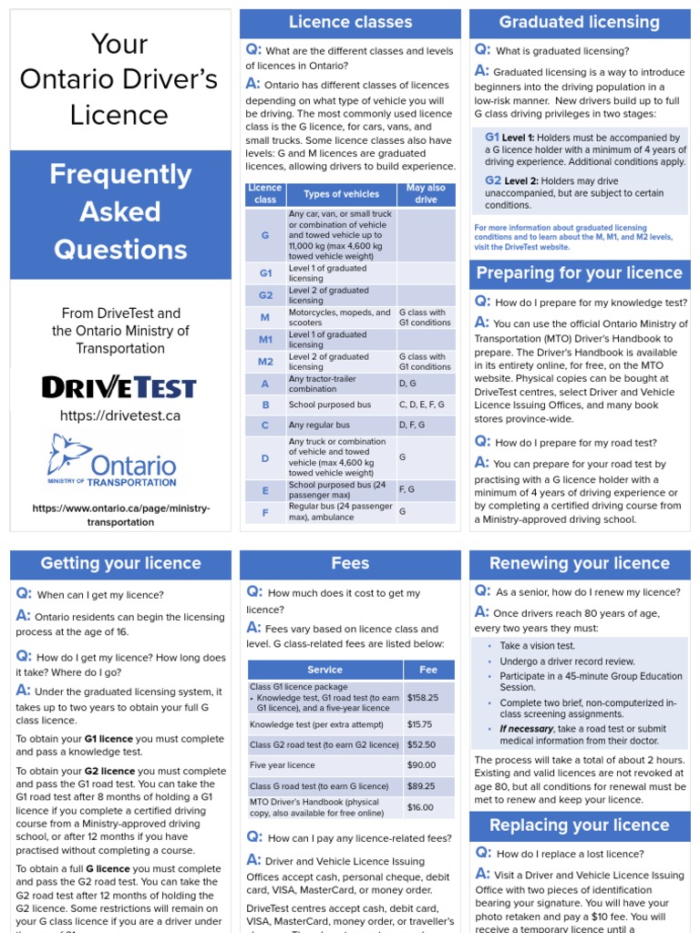Your Ontario Driver's Licence - Brochure | PDF | License | Visa Inc.