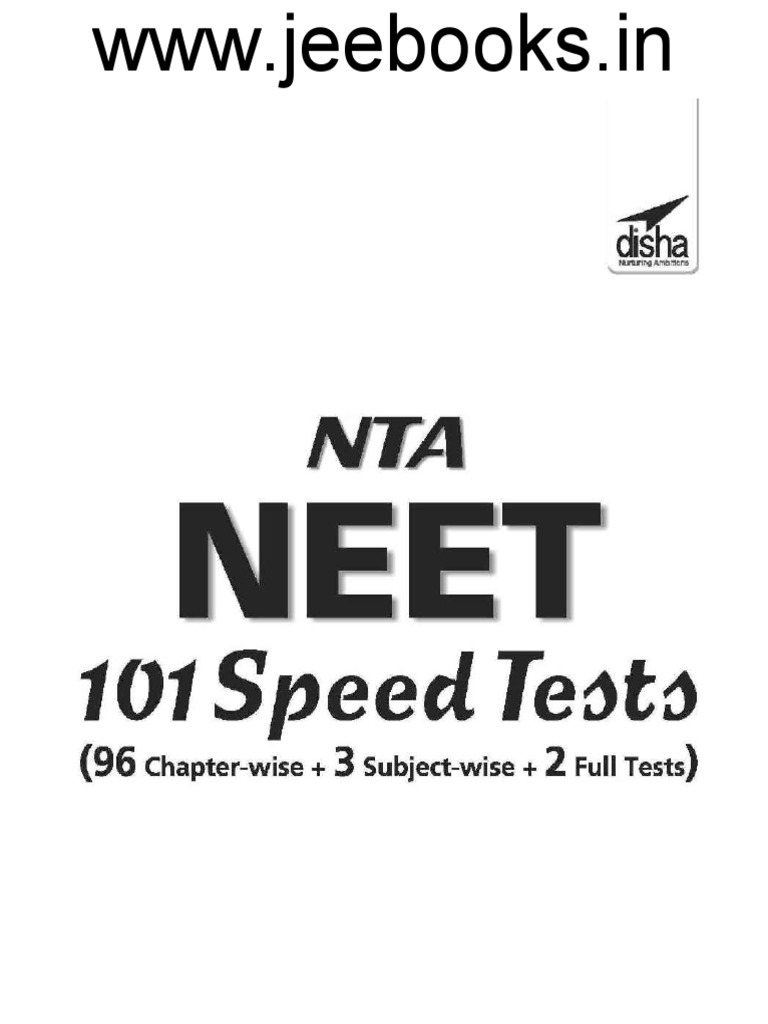 NTA NEET Speed Test (WWW - Jeebooks.in) | PDF