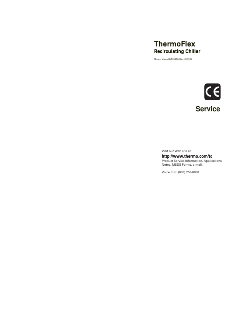ThermoFlex Service Manual | PDF | Physical Chemistry | Thermodynamics