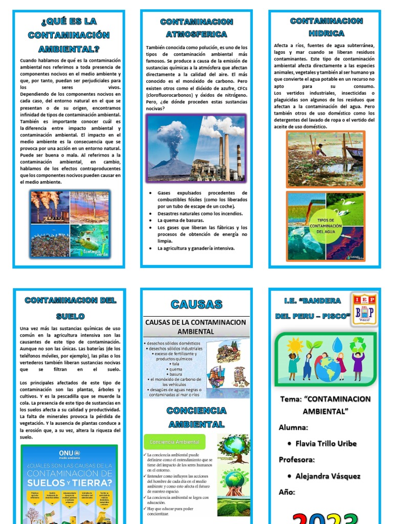Triptico De Contaminacion Del Aire