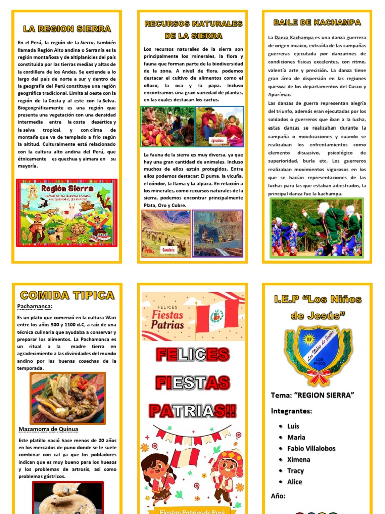 Triptico de La Sierra | PDF | Perú | Andes