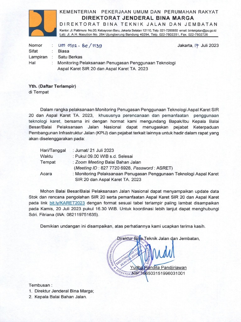 Monitoring Pelaksanaan Penugasan Penggunaan Teknologi Aspal Karet SIR ...