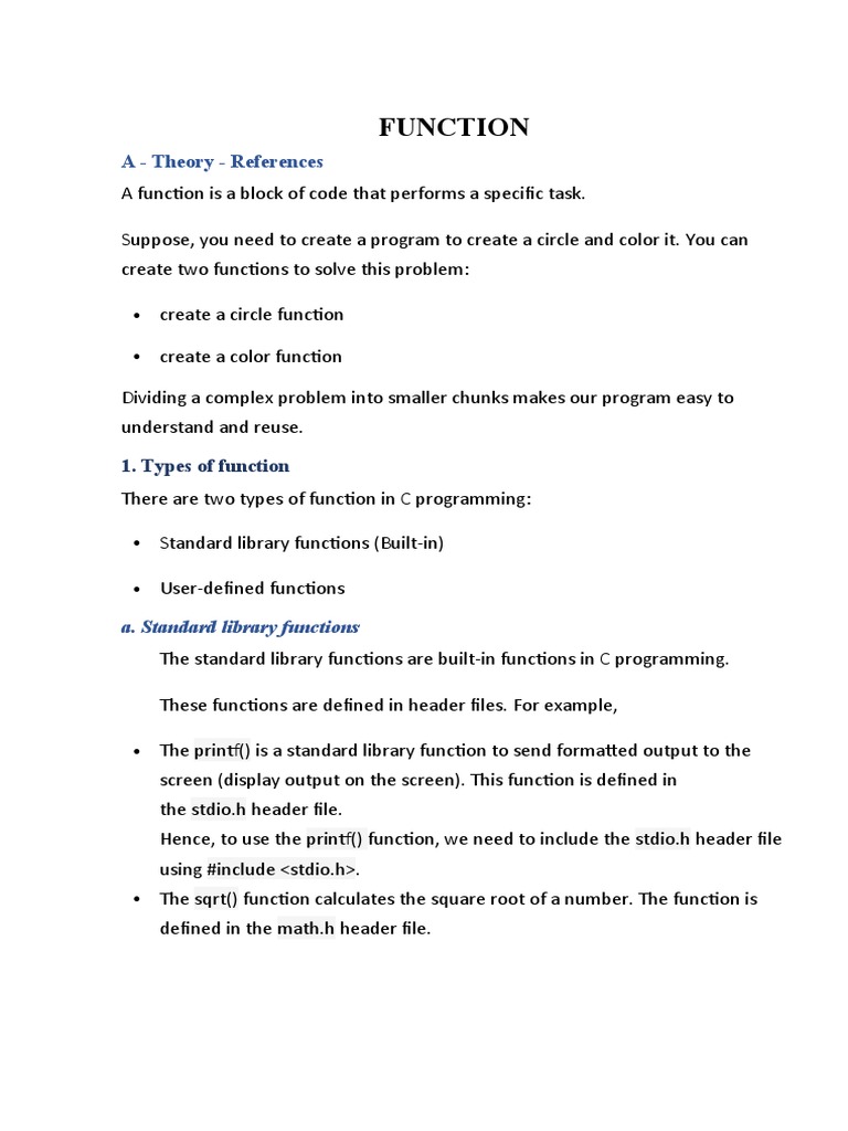 D Function | PDF | Parameter (Computer Programming) | Function ... D Function | PDF | Parameter (Computer Programming) | Function ...