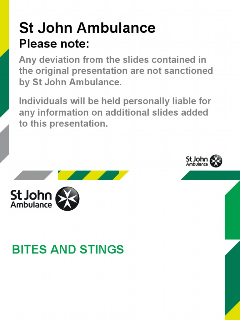 Bites and Sting Presentation Lesson Plan Resource | PDF