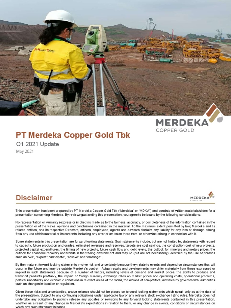 MDKA Investor Presentation Q1 2021 May 2021 Update 3 | PDF | Mining ...