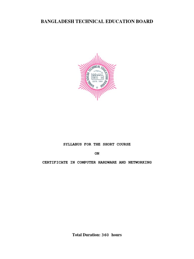 Certificate in Computer Hardware and Networking14-10 V-1 | PDF ...