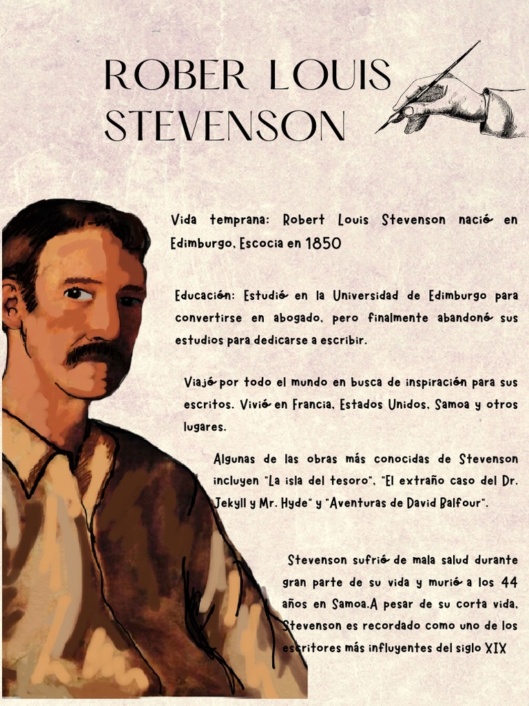 Rober Louis Stevenson: Vida Temprana: Robert Louis Stevenson Nació en ...