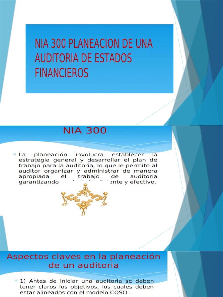 Presentación NIA 300 PLANEACIÓN DE UNA AUDITORIA DE ESTADOS FINANCIEROS | PDF | Negocios ...