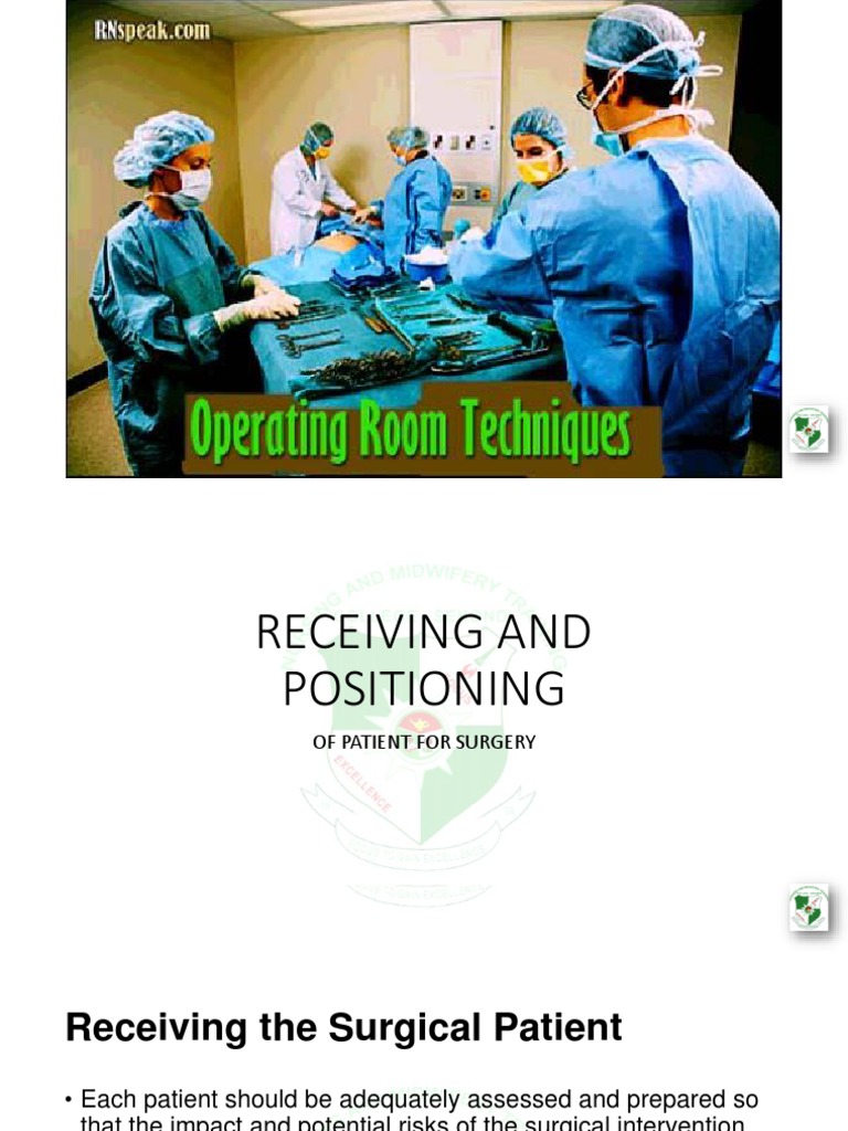 Lecture 6 Receiving and Positioning of Patient For Operation | Download ...