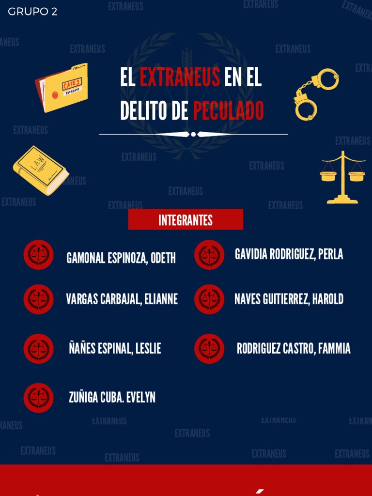 Extraneus en el Peculado: Análisis Legal | PDF | Derecho penal | Caso ...