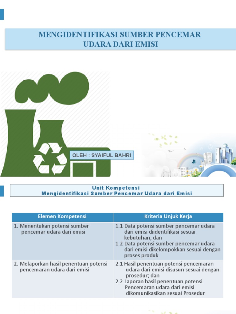 Identifikasi Sumber Emisi | PDF | Teknologi & Rekayasa