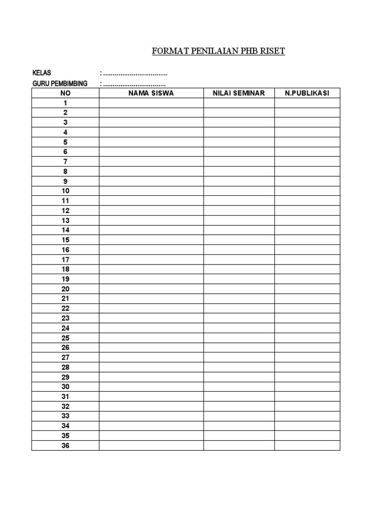 Form PAS Riset | PDF