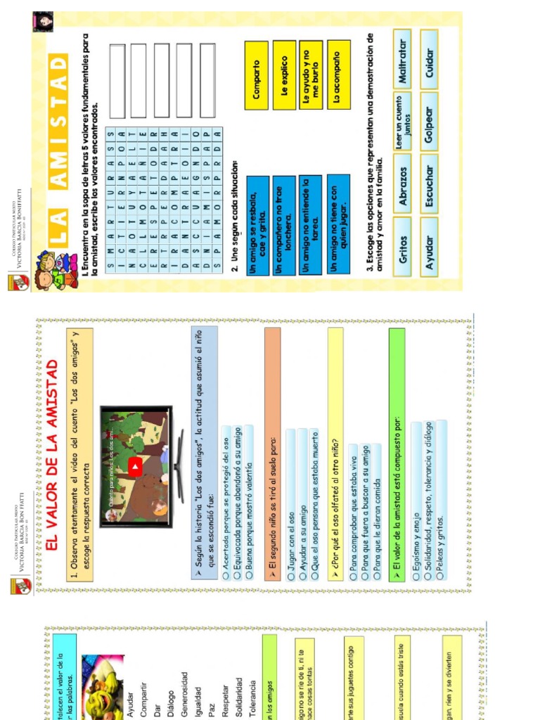 Ficha De La Amistad Pdf