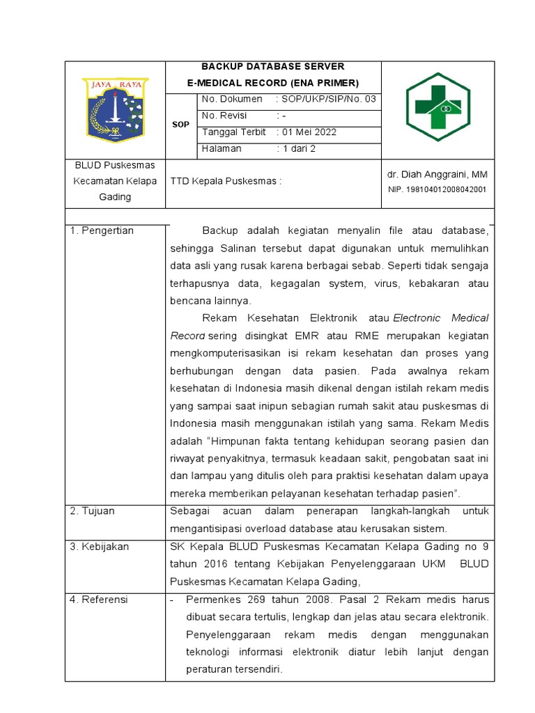 Sop Backup Data | PDF | Sains & Matematika | Komputer