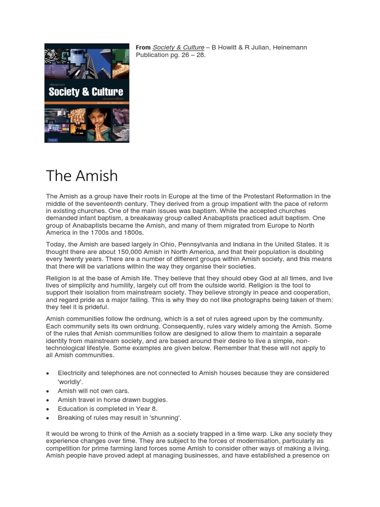 The Amish | PDF | Amish | Family