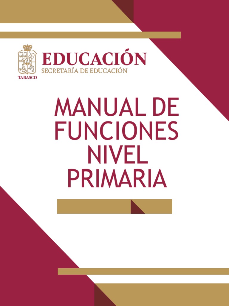 Manual de Funciones Nivel Primaria - Edición 08-2021-Final | PDF ...