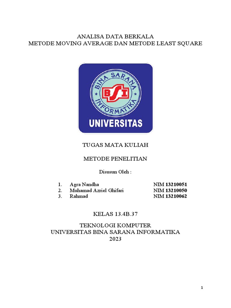 Analisis Metode Moving Average | PDF