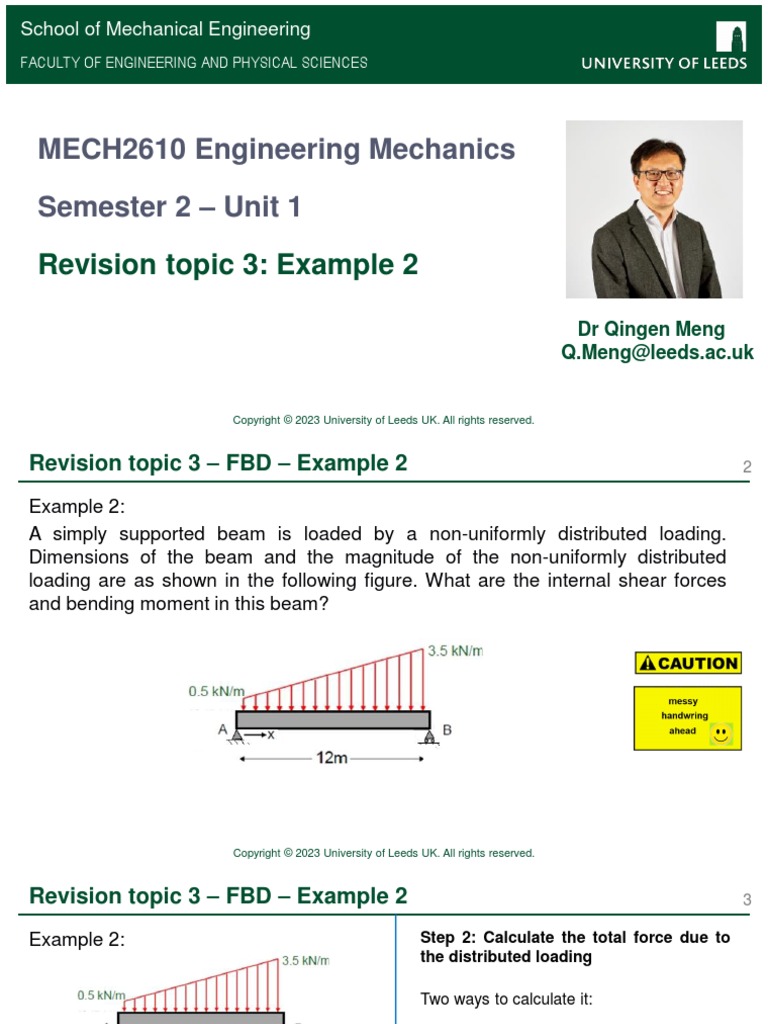 Semester 2 - Unit 1 - Examples - Annotated | PDF | Beam (Structure ...