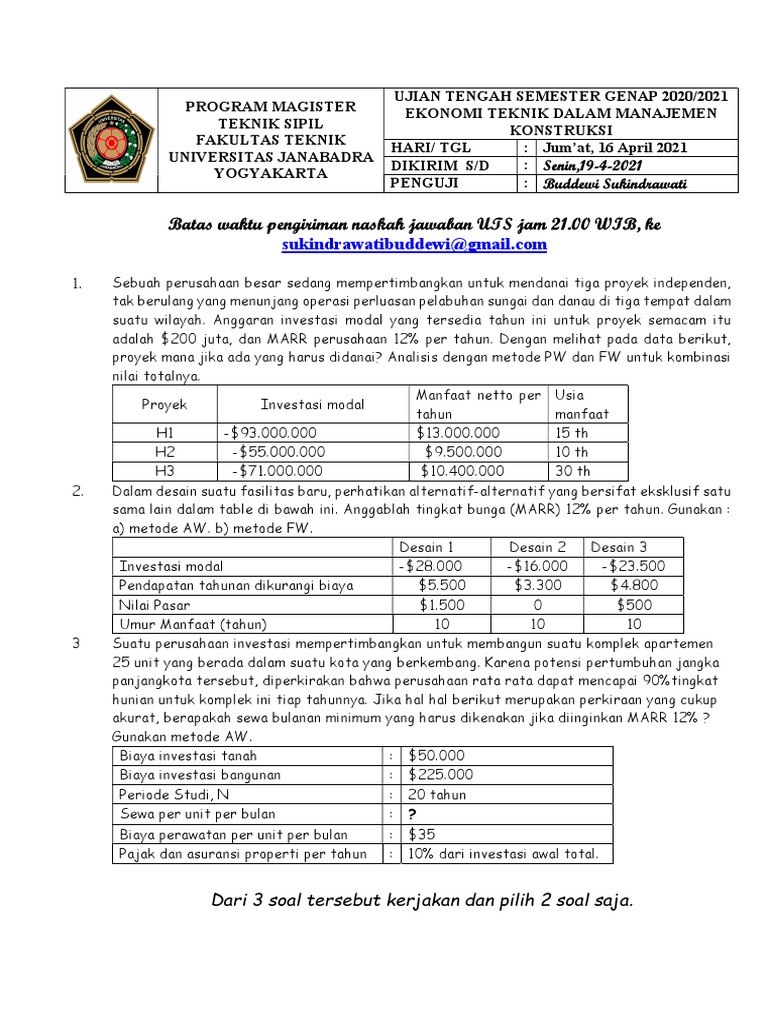 UTS Ekotek S2, 2021 - Doni Bramantyo - 20360007 | PDF