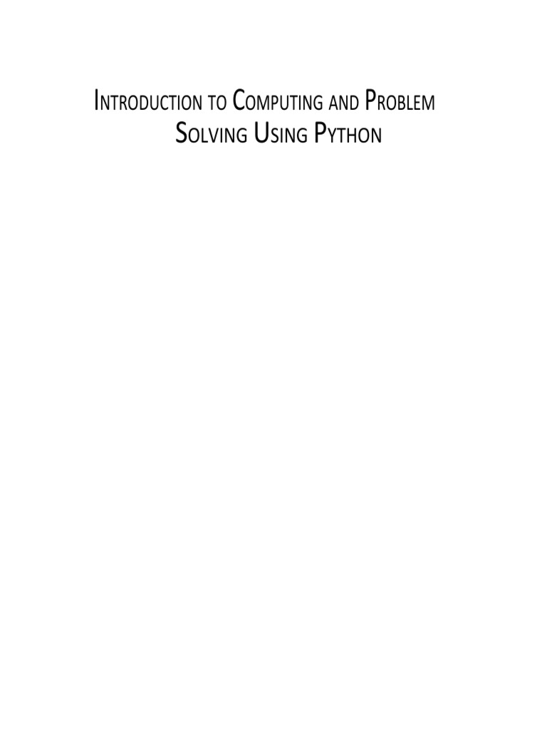 Introduction To Computing and Problem Solving Using Python 1nbsped 9352602587 9789352602582 ...