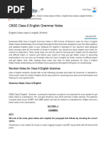 Tenses Notes Class 9 | PDF | Grammatical Tense | Perfect (Grammar)