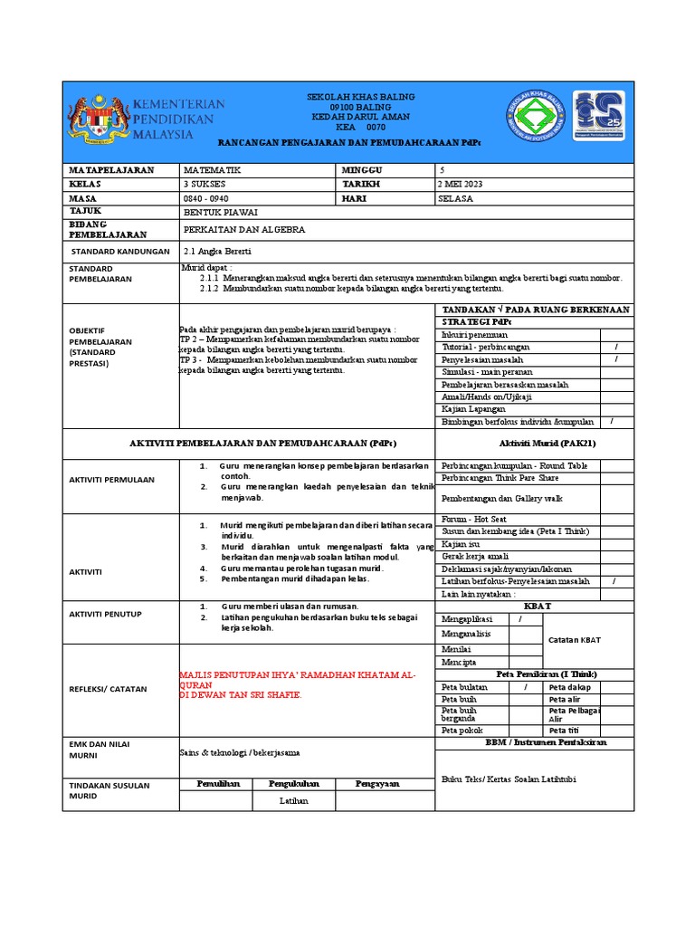 RPH Week 6 2023 | PDF