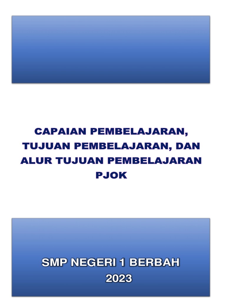 CP, TP, Atp Pjok SMPN 1 Berbah | PDF