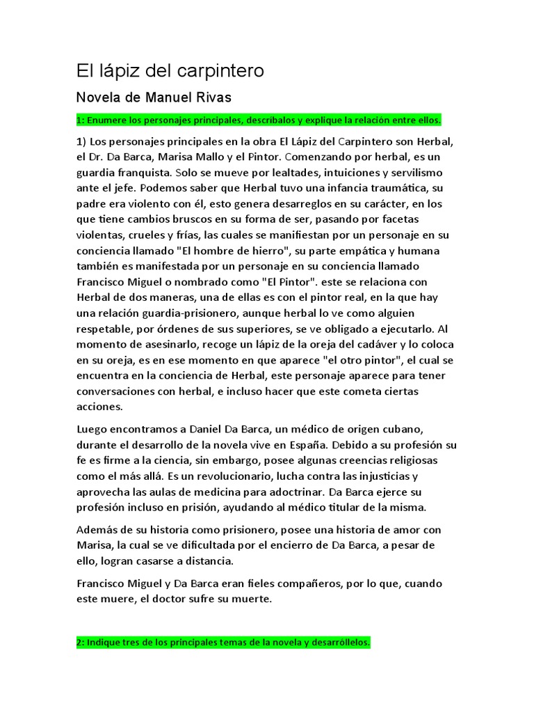 El Lápiz Del Carpintero | PDF | Intertextualidad | Narración