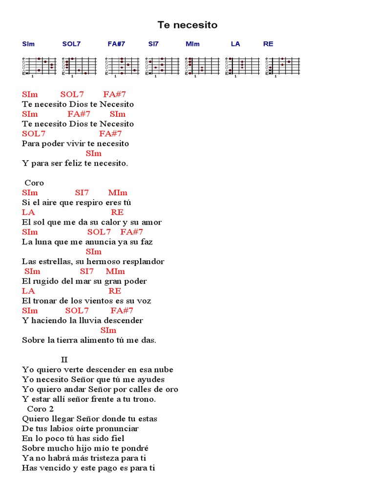 Te Necesito | PDF