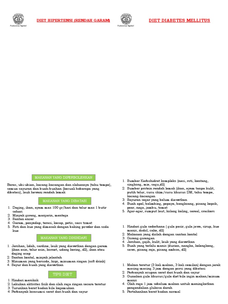 Diet HT Dan DM | PDF