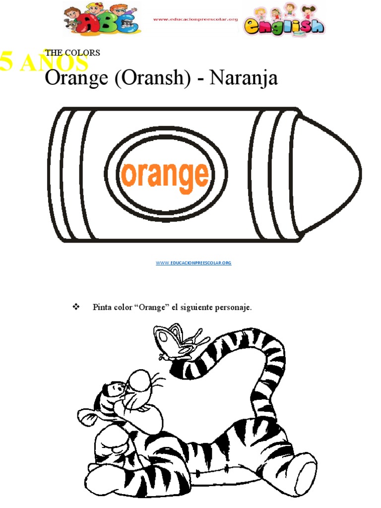 El Color Naranja en Ingles para Ninos de 5 Anos | PDF | Arte