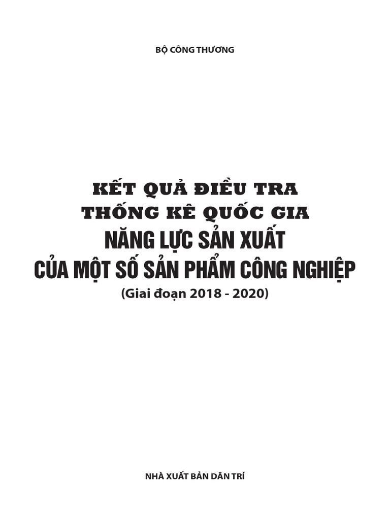 Ket-Qua-Dieu-Tra Nganh Cong Thuong 2018 - 2020 | PDF