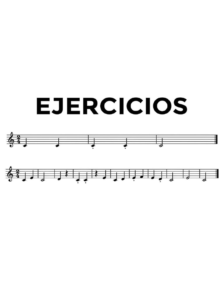 Ejercicios Staccato (Curso Solfeo Desde Cero) | PDF