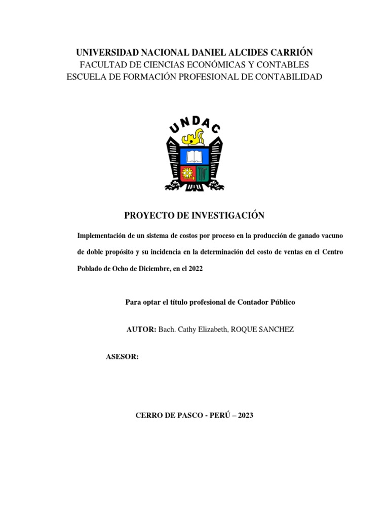 Avance de Mi Proyecto Citas y Referencias | PDF | Toma de decisiones | Vacas