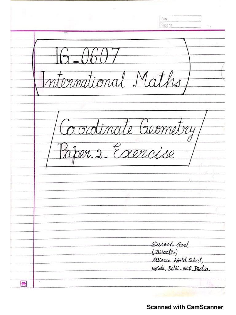 IG-0607-Coordinate-Geometry-Paper2-Exercise (1) | PDF