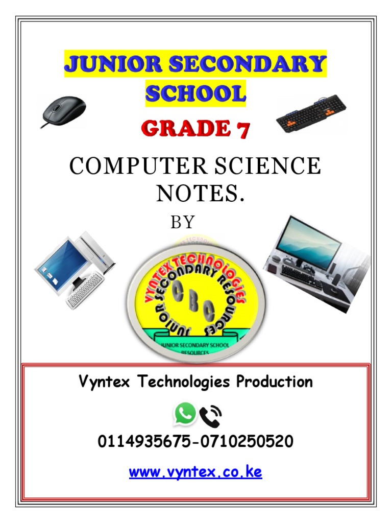 Grade 7 CBC Computer Science Note Slides | PDF | Computer Data Storage ...