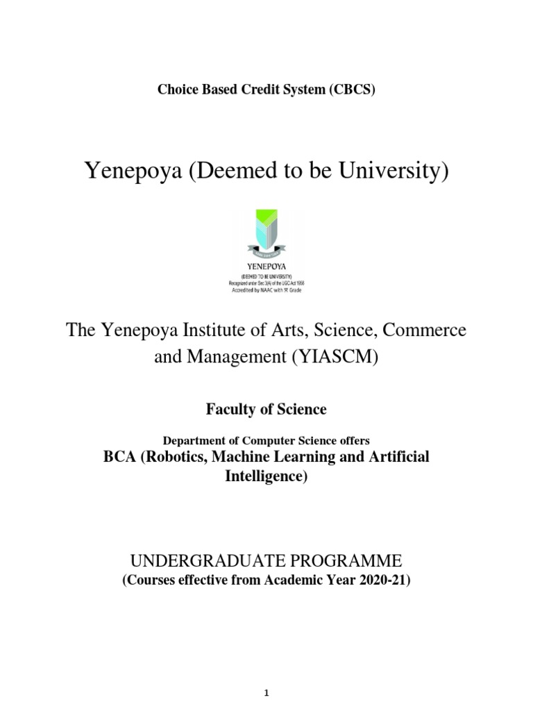 Bca Robotics Machine Learning And Artificial Intelliigence Pdf