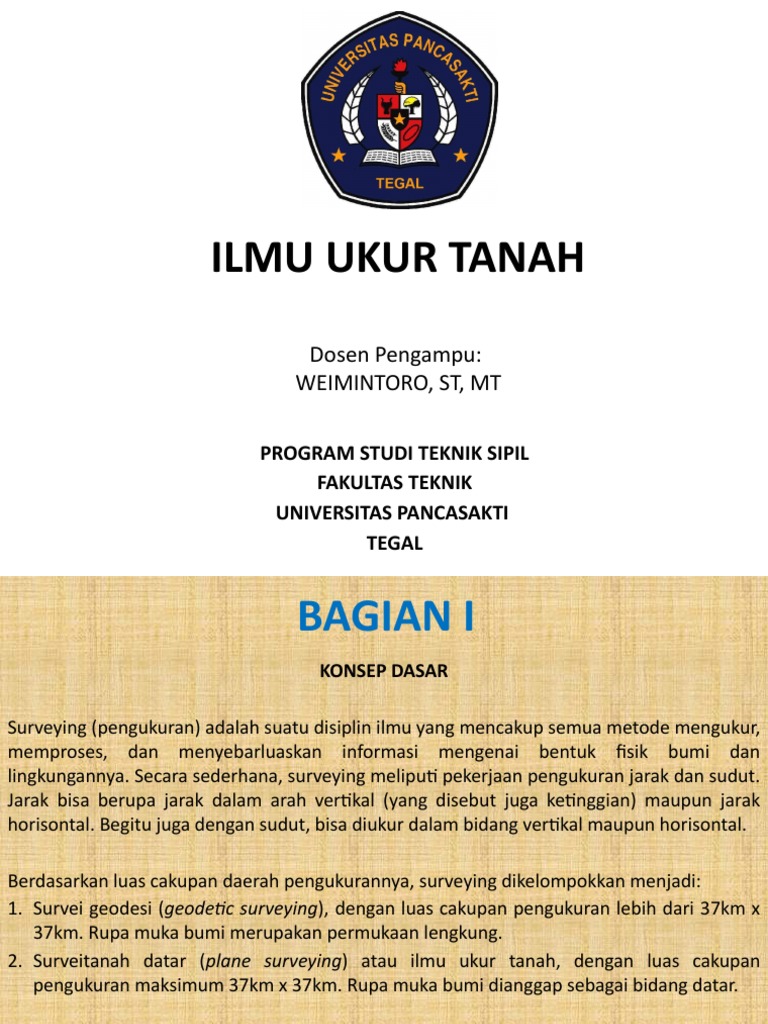 Ilmu Ukur Tanah dan Metode Survei | PDF | Metode & Bahan Ajar