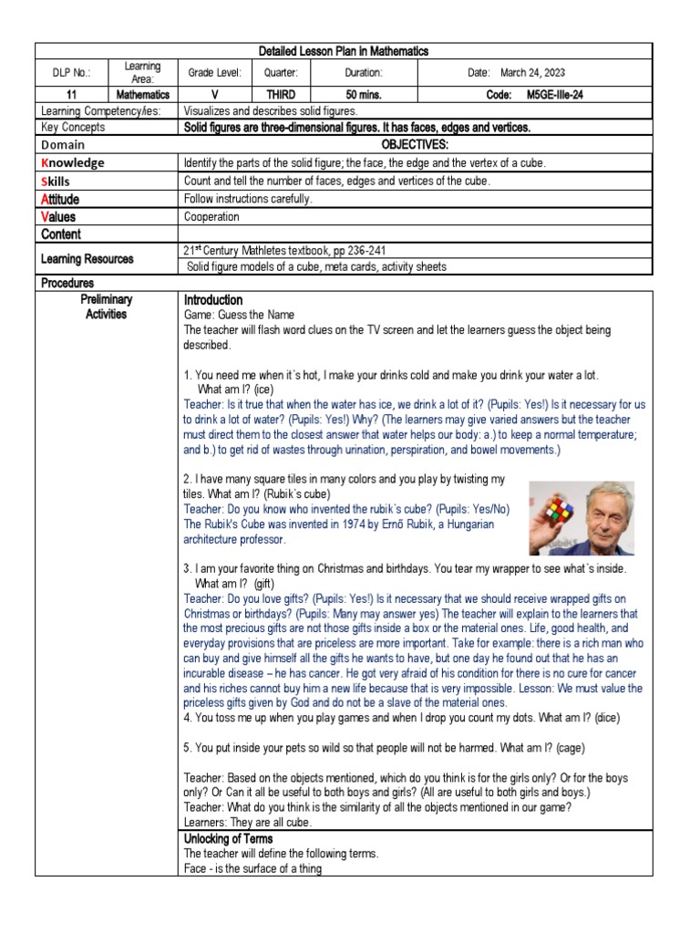 CLASS OBSERVATION in MATHEMATICS | PDF | Vertex (Geometry) | Learning
